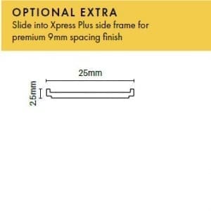 Xpress Plus - Optional 9mm Spacing Aluminium Insert - Fences Galore DIY ...